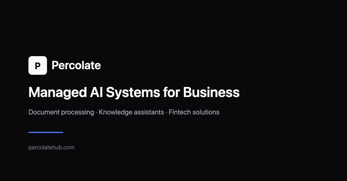 Percolate | Managed AI Systems for Business